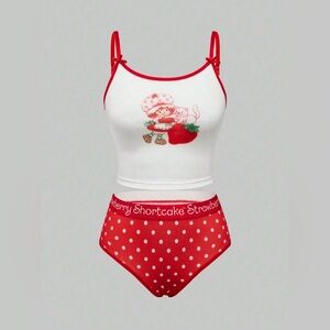 Intimates & Sleepwear | Strawberry Shortcake Kitten Spaghetti Strap Bow ...